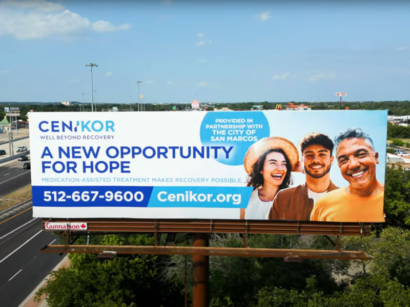 Cenikor Expands Statewide with Third Billboard in Texas | AdTime Marketing